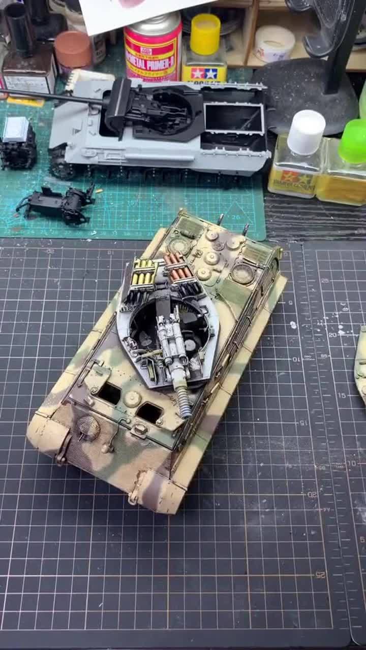 模型制作拼装!135虎式tk静态模型