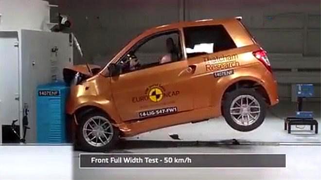 老年代步车50公里时速碰撞测试,最后的画面真的是触目惊心