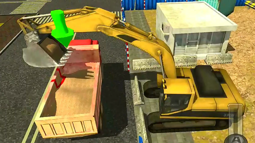 挖掘机装载大卡车工作表演 挖掘机动画视频热情波斯鸭闯关解说