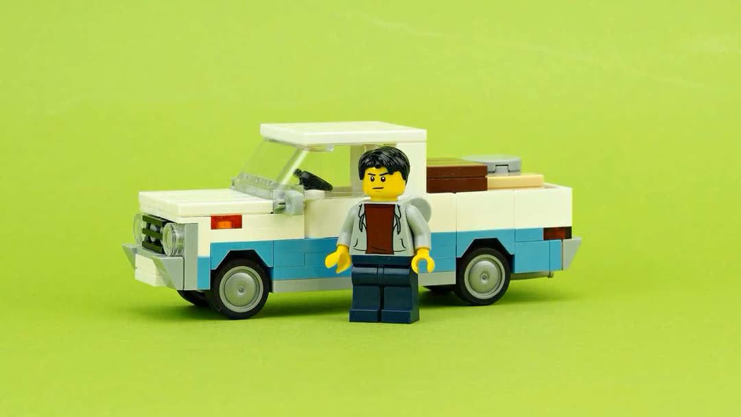 老式皮卡车,乐高积木MOC数字设计