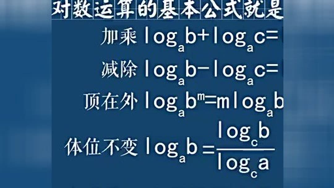 好课高中数学 对数运算