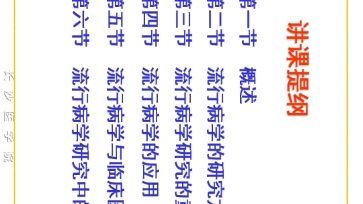 流行病学第一章绪论