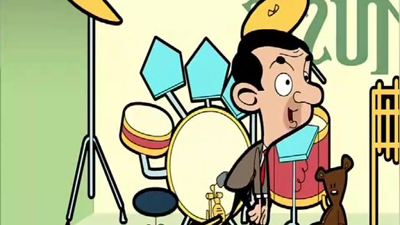 憨豆动画版:憨豆迷恋上弹琴,到乐器店发挥才能,老板气坏了