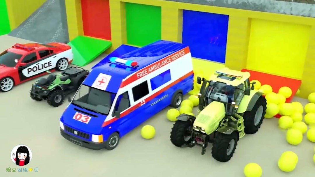 神奇的汽车动漫世界!会变色的小汽车学习颜色吧!