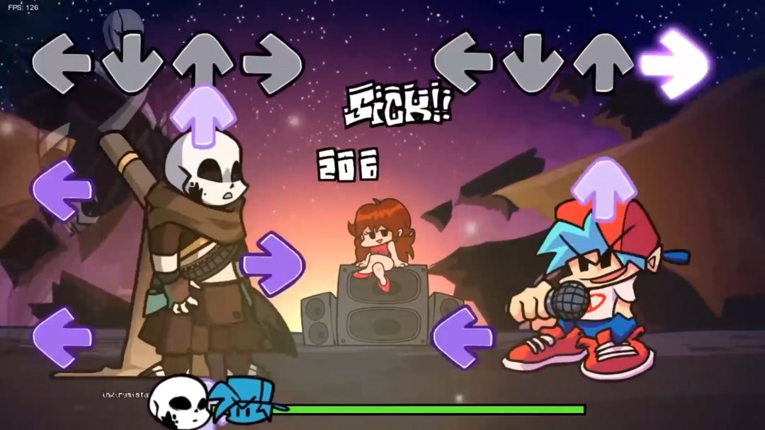 FNF周五夜放克:传说之下Mod,BF的连击太牛逼了!