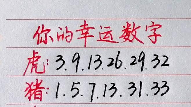 你的幸运数字,看看你的幸运数是几