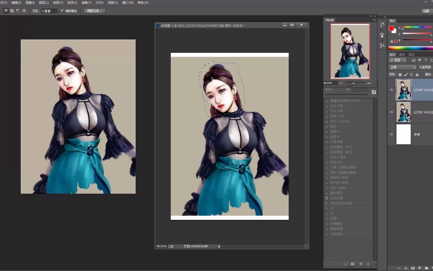 PS厚涂-人物插画2022年