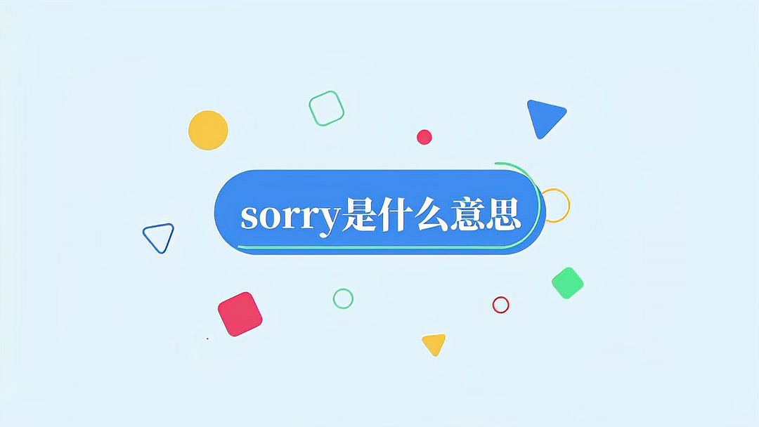 sorry是什么意思?