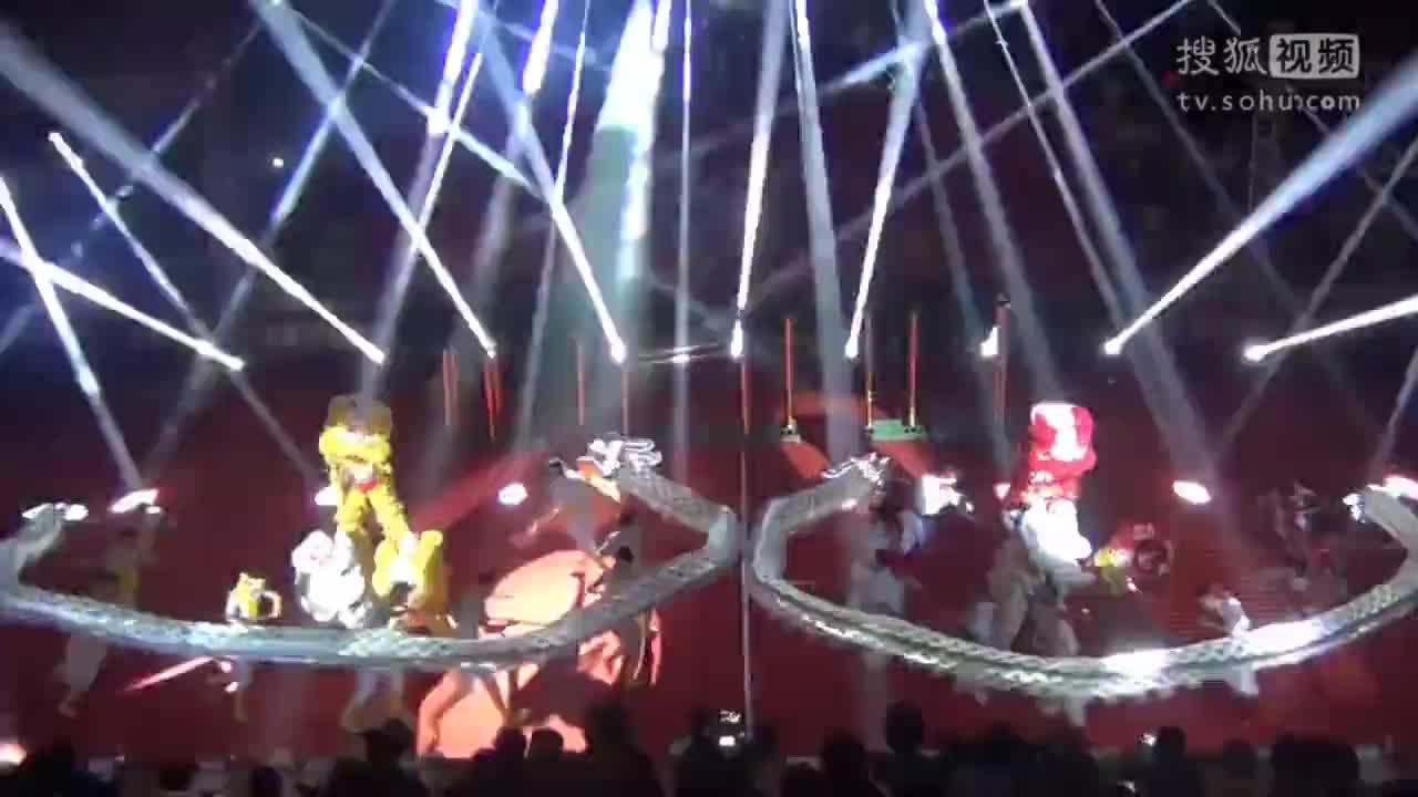之5传统文化大型舞龙舞狮武术 舞台节目编排(龙狮主题 体育场 夜光龙)