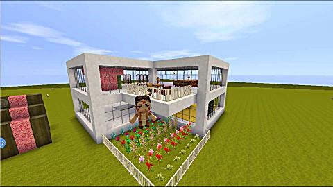 迷你世界:卡卡纯手工建造的现代别墅,简单又漂亮,大家都学会了吗?