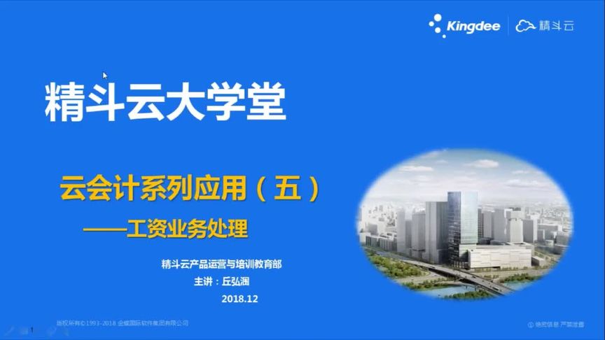 金蝶精斗云·云会计教程11-工资