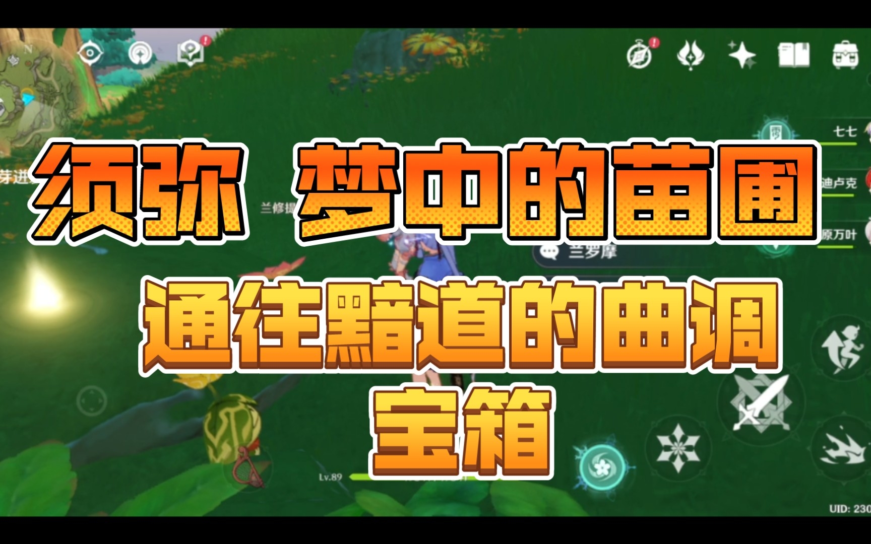 须弥 梦中的苗圃 通往黯道的曲调 恒素果 任务 宝箱