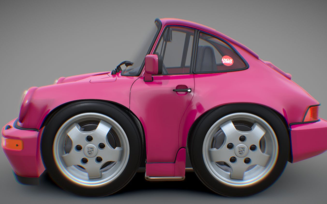 卡通Q版汽车“保时捷”3D模型制作-Maya零基础建模