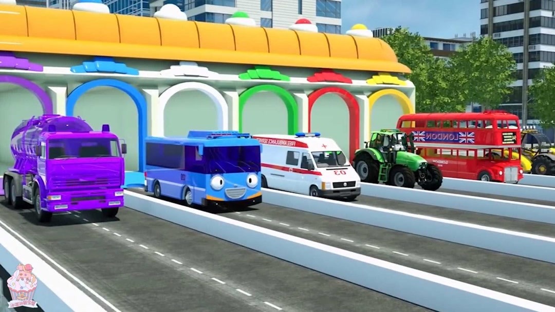 神奇的汽车动漫世界!这些颜色的小汽车你喜欢吗?