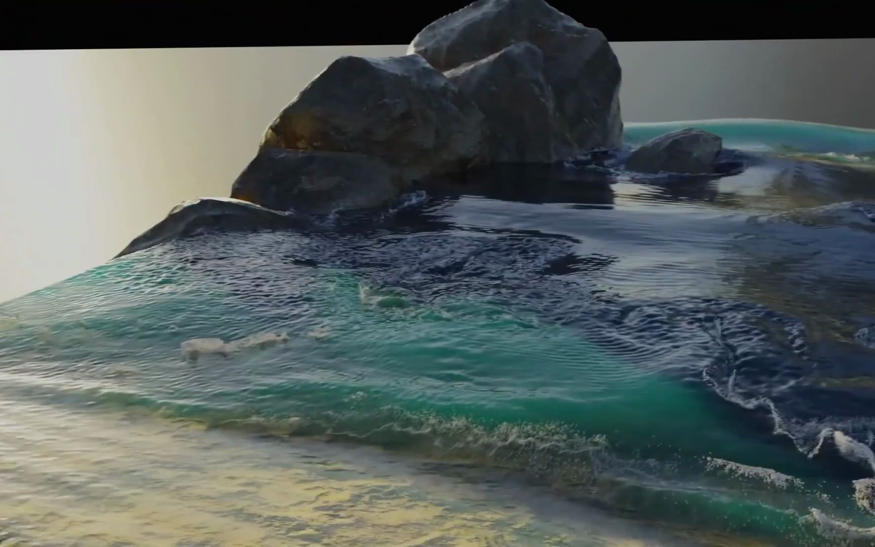 【Blender教程】用Flip Fluids模拟海滩~ 制作海滩海浪动画效果