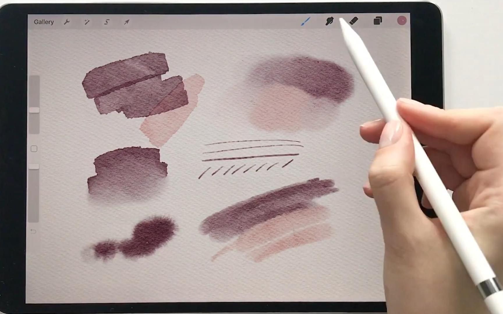 无偿分享一款好用的水彩笔刷 效果展示 使用教程(板绘 procreate PS ...