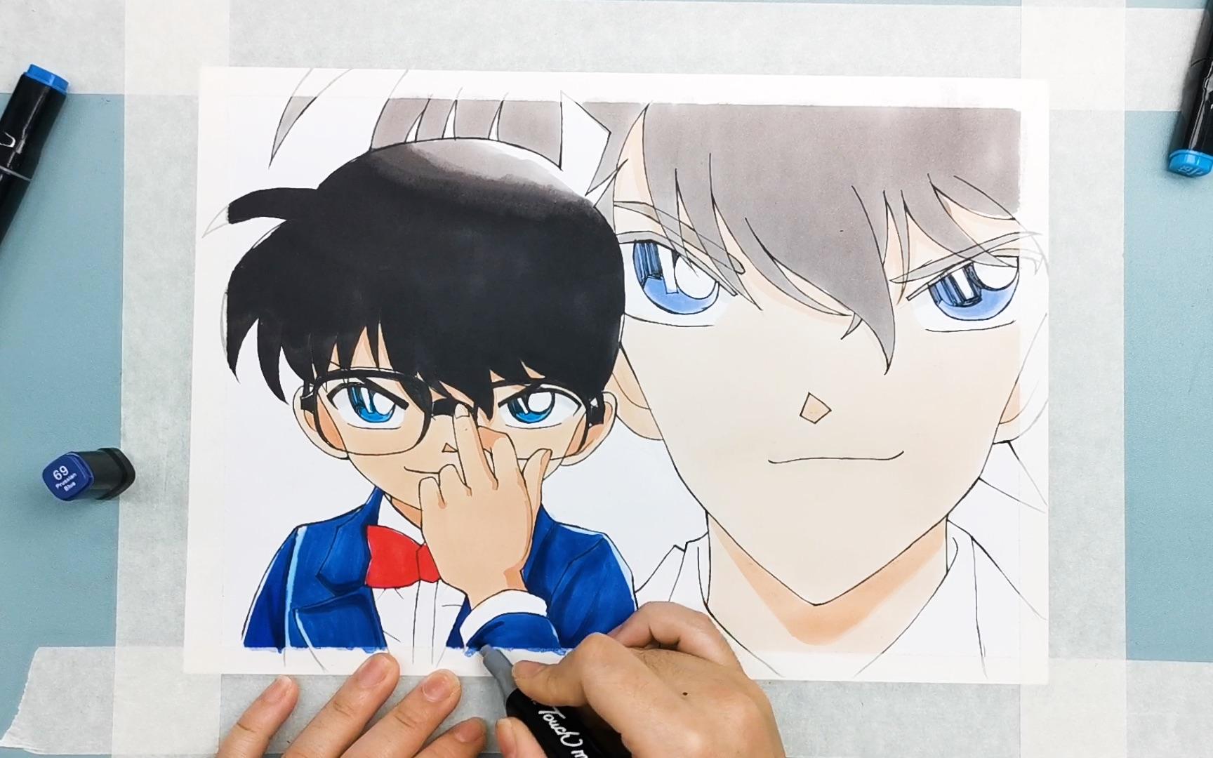 真的要去你家拍一集吗-名侦探柯南-柯南-马克笔详细教程