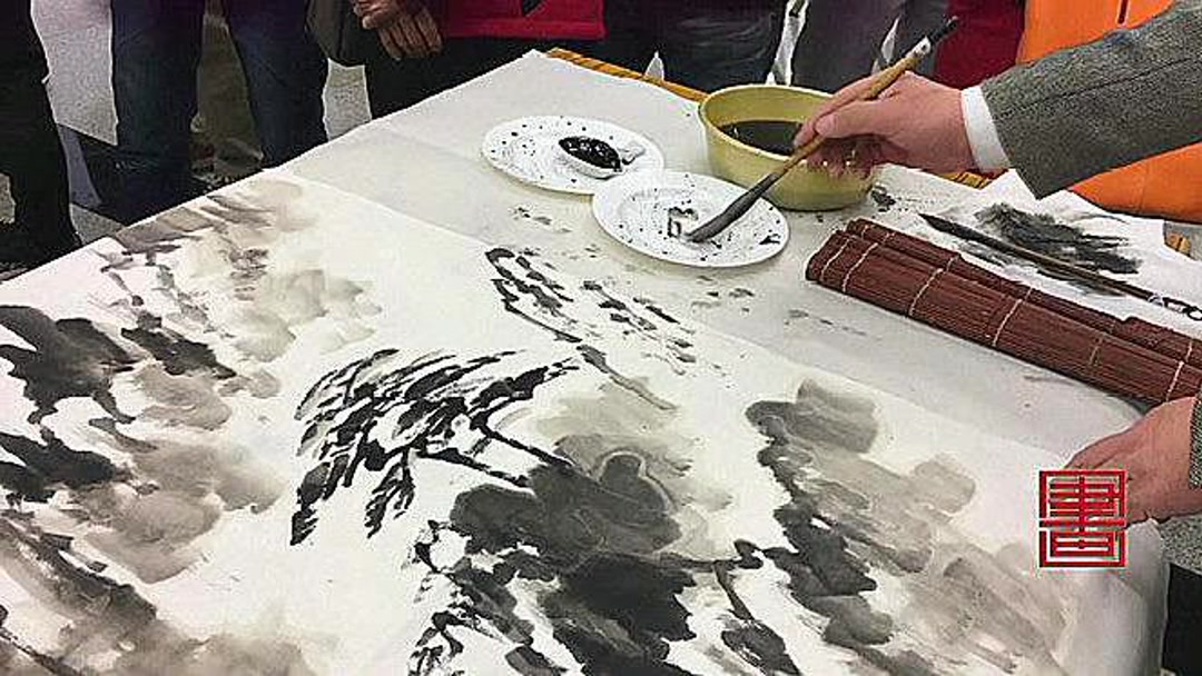 山水画欣赏：成乾祥老师画大写意水墨山水画