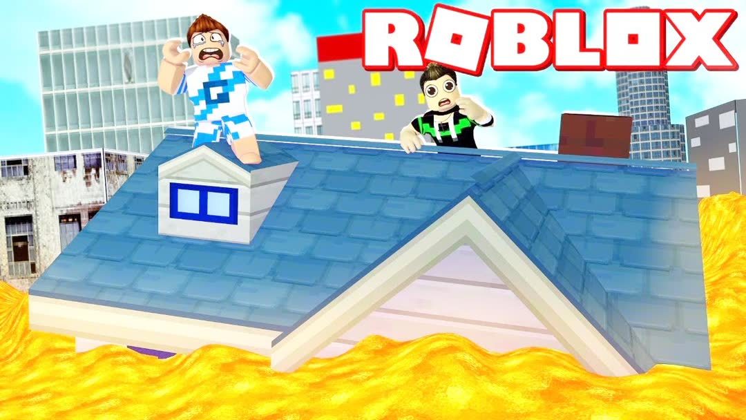 面面解说Roblox熔岩模拟器!高温岩浆瞬间吞没我的房子?