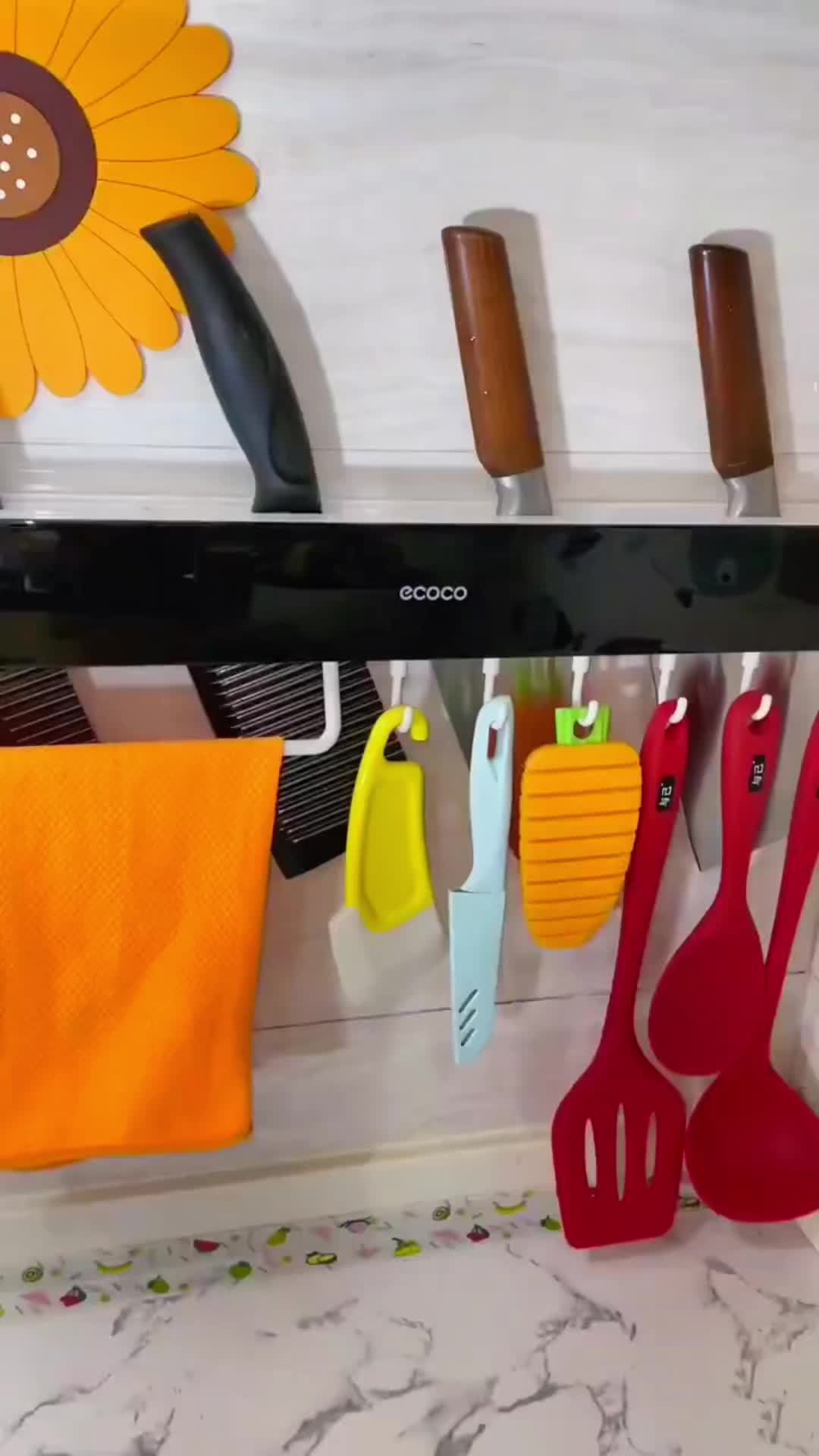 多功能置物架,方便收纳壁挂刀架##厨房必备神器#厨房置物架 #美观实用 #置物架