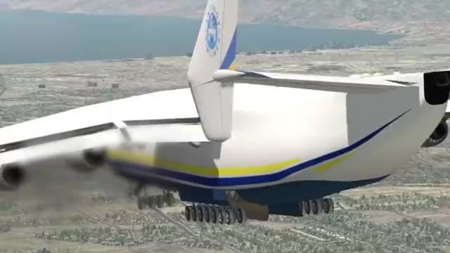 飞机模拟:世界上最大的飞机A-225,遭遇鸟击紧急降落