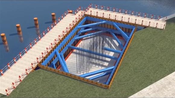 拱桥施工动画之桥台及墩身施工,详细全面!