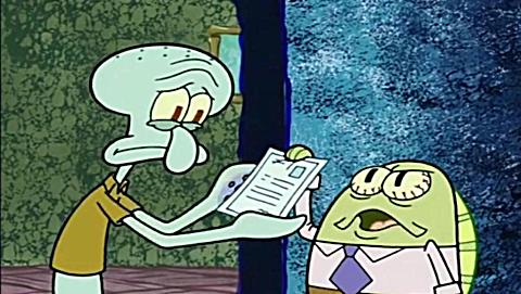 海绵宝宝: 章鱼哥的房子变成了机器人把小区给毁了, 章鱼哥又惨了