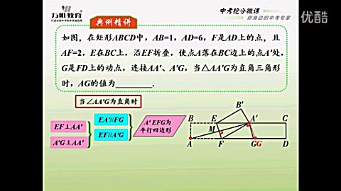 【万唯教育】数学—几何图形的折叠与动点问题