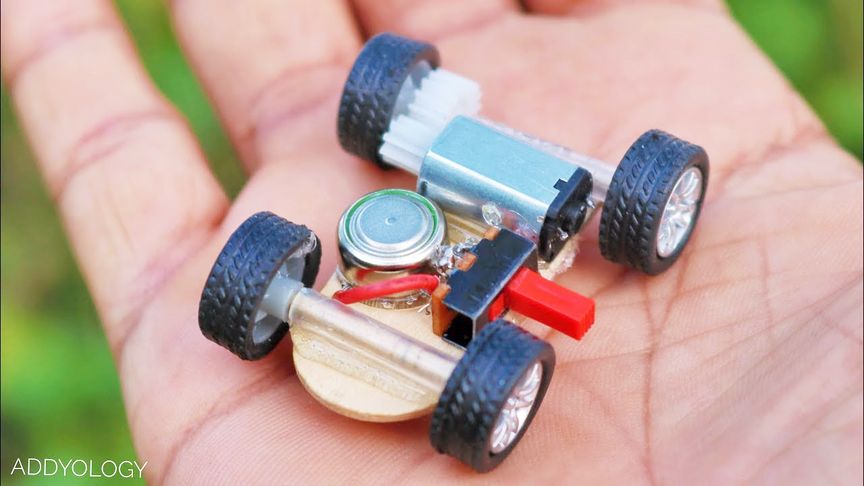 今日DIY:电机、齿轮、电源、轮子、竹签,超快小车就是这么简单
