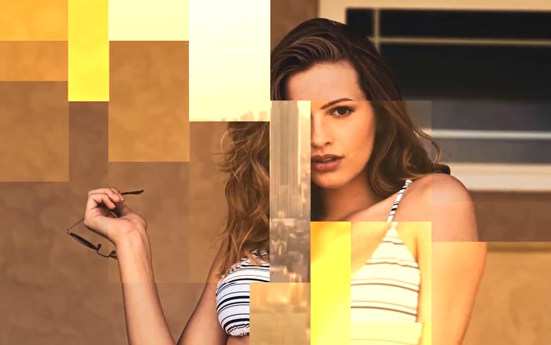 PR转场模板 炫酷多彩发光矩形阵列过渡效果视频转场premiere模板