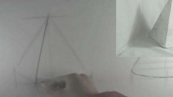 手绘视频:看看这个「绘画教程」「单个几何石膏练习」7期