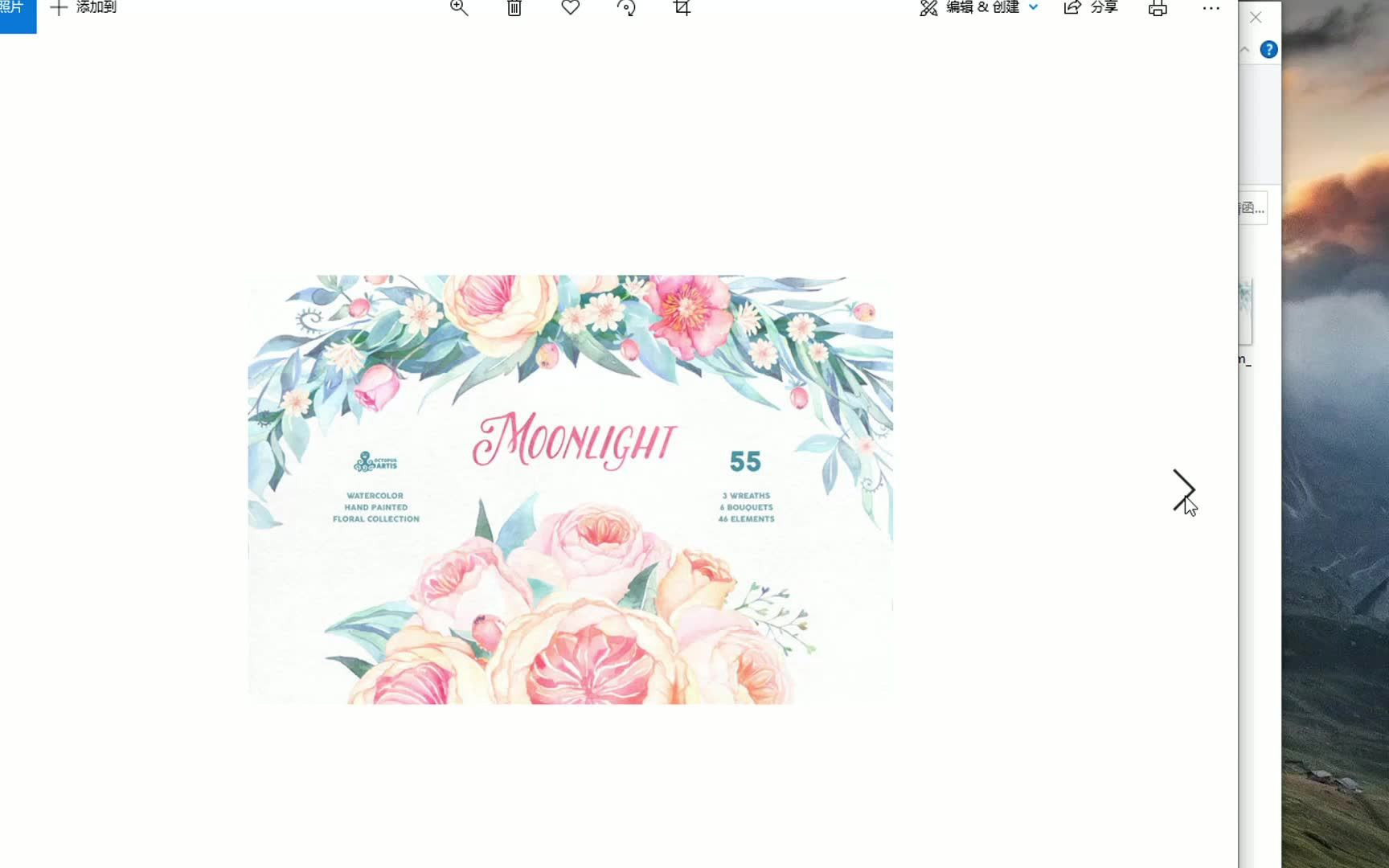 【PS素材】500款水彩手绘花卉花朵植物卡片邀请函图案素材合集高...