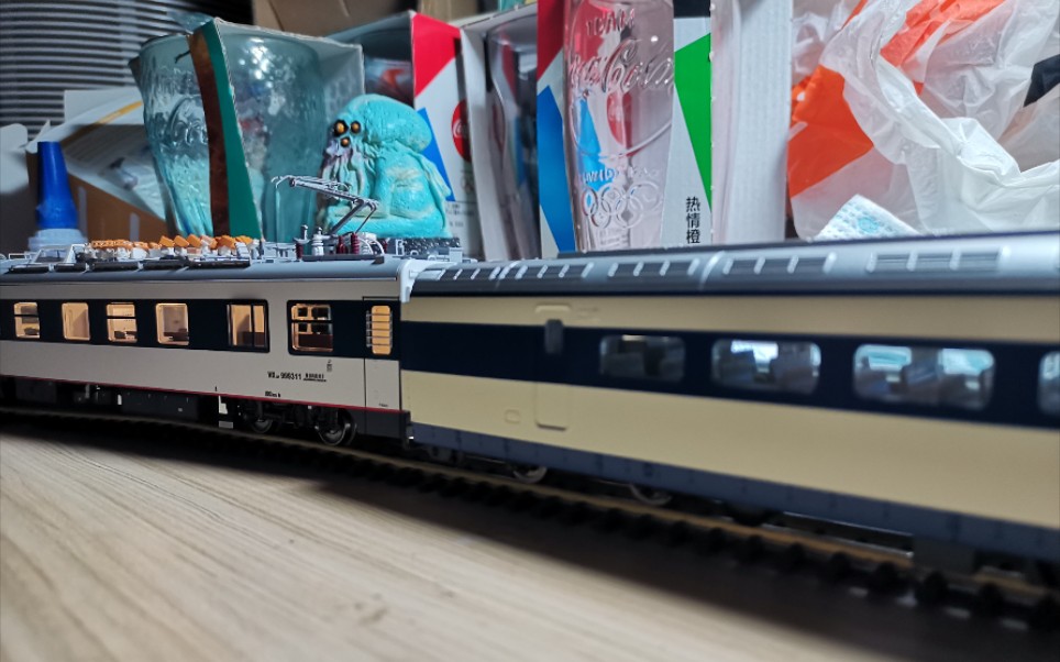 【HO火车模型•编入0系新干线高铁列车的接触网检测车WX25T哟_(:D...