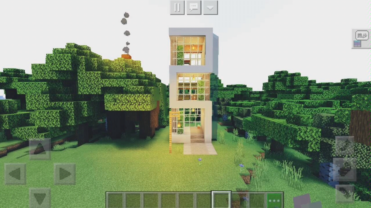 快来围观(*´∀`)教你如何制作“弓”字型现代房屋 我的世界