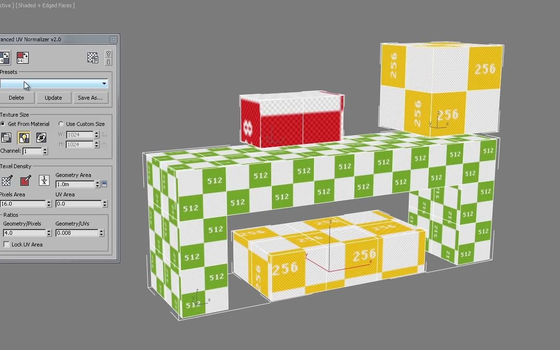 3Dmax插件 – 高级UV整理工具 Advanced UV Normalizer