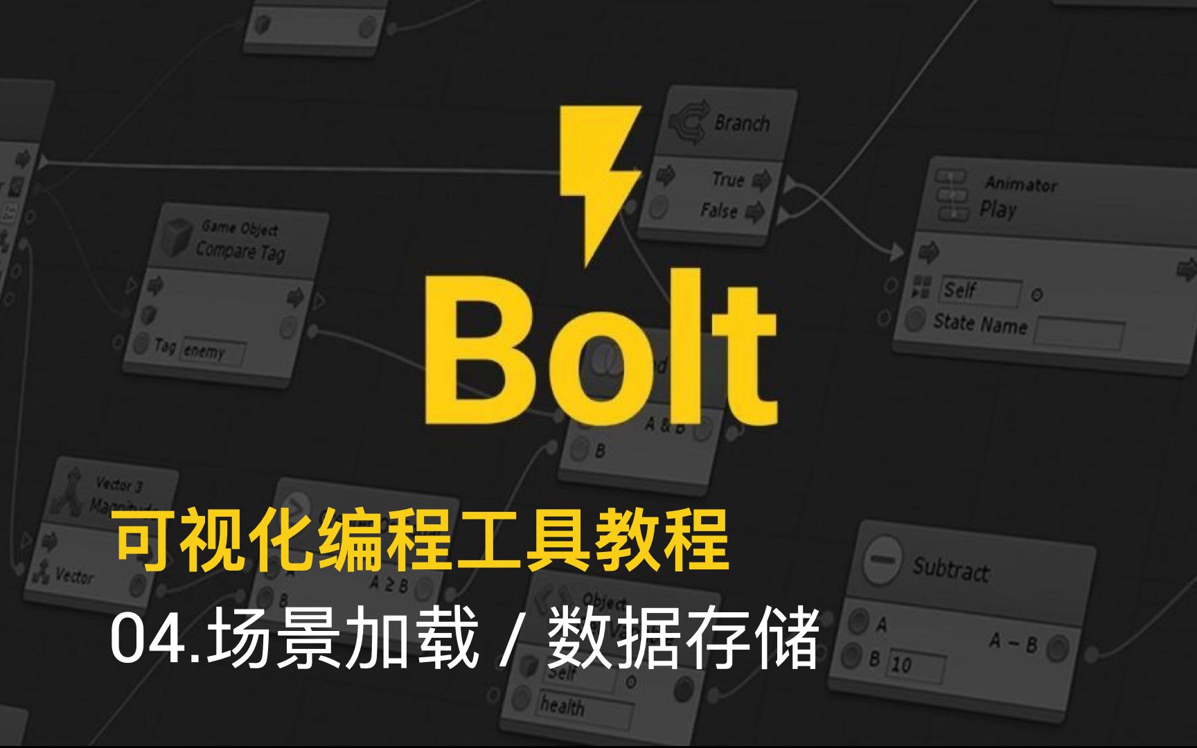 [Unity教程]-Bolt合辑-可视化编程工具系列教程 - 04.场景加载-数据保存