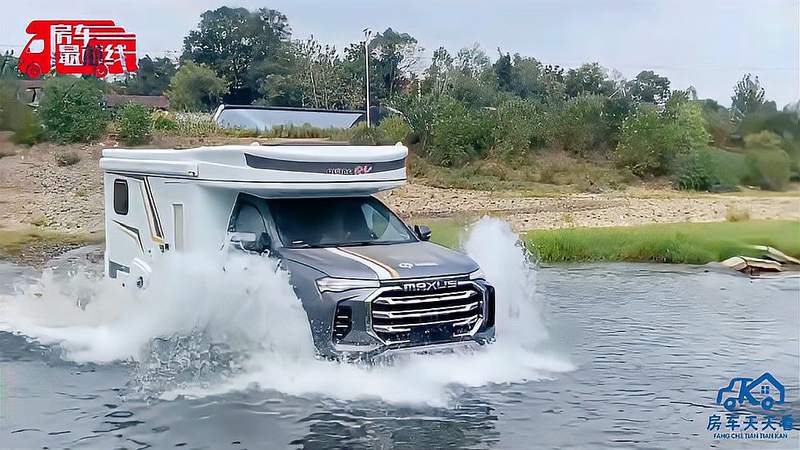 大通T90硬升顶小房车露营体验,双涡轮增压8AT柴油自动挡,太给力