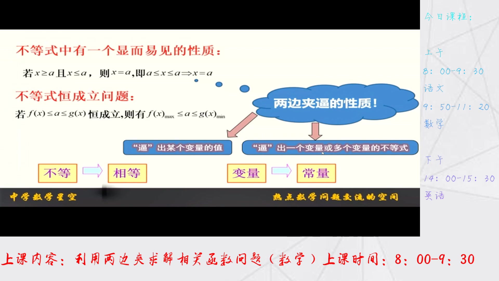 【高中数学】利用两边夹求相关函数问题