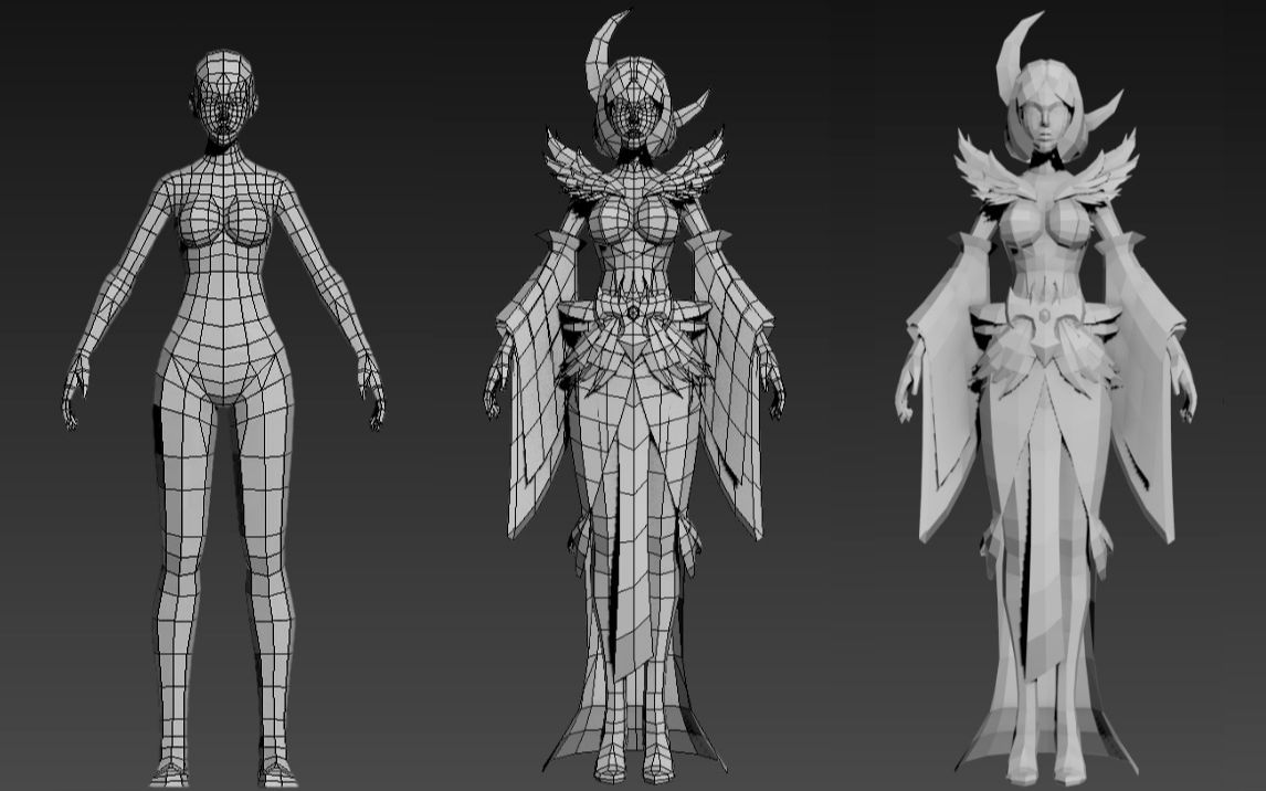 【3dmax建模】从基础模型开始教你,制作全身游戏角色模型