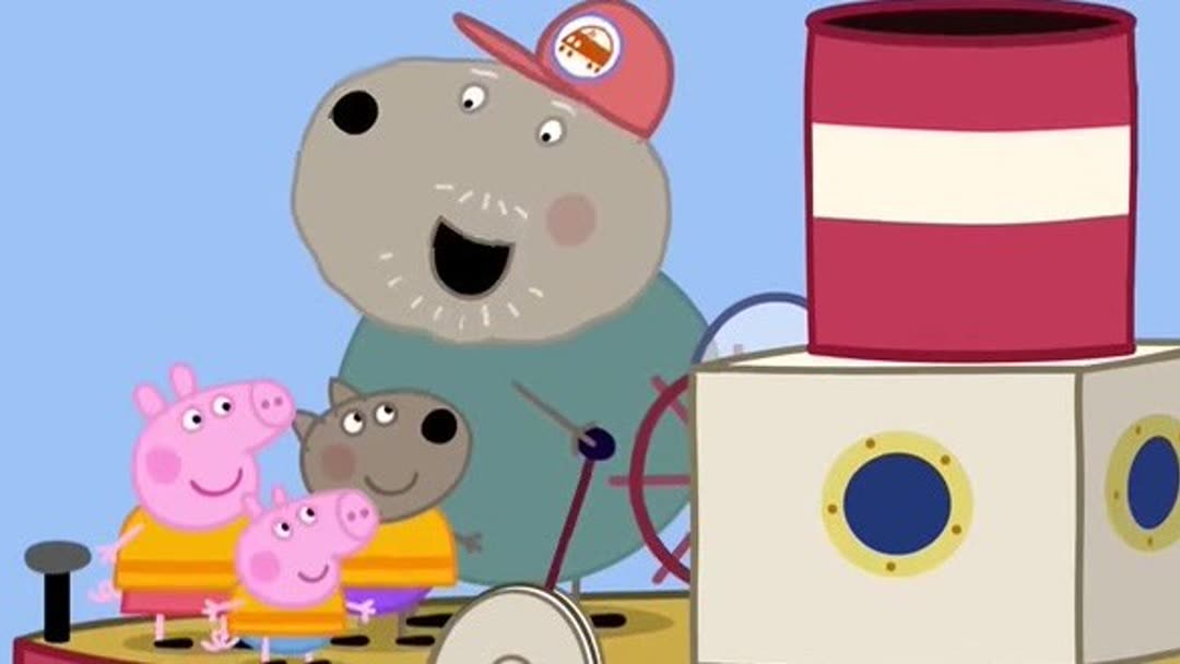 小猪佩奇一起坐轮船