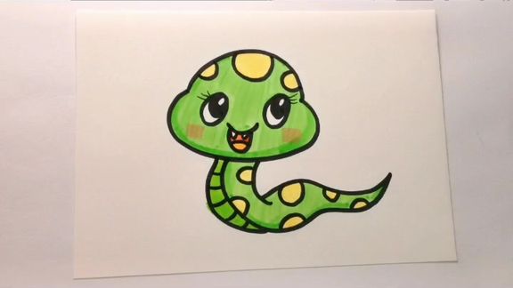 #教你学画画 #画画 #简笔画 #手绘画 #儿童画 蛇的画法