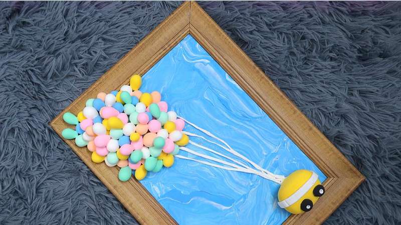 用黏土制作画框气球,超级好看有趣还好学,快来一起学习吧