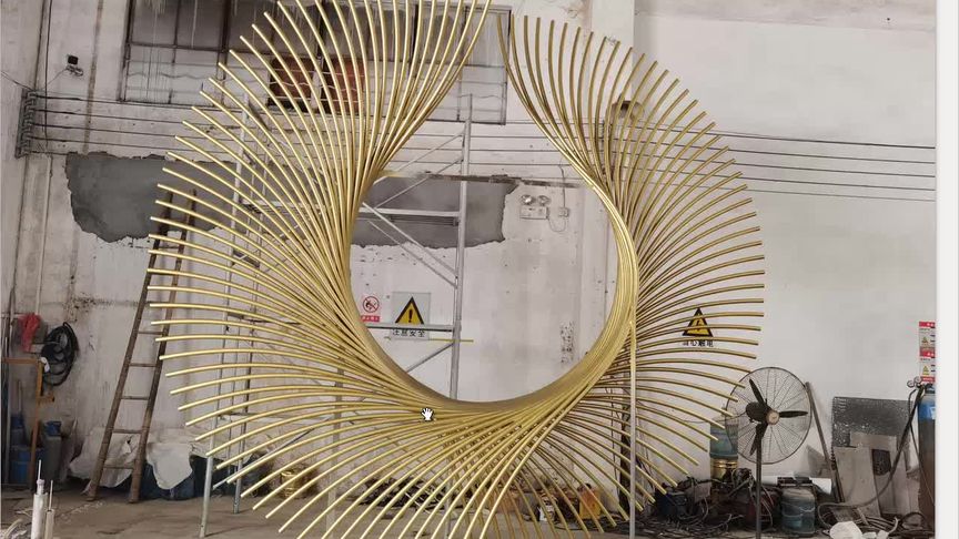 不锈钢圆管雕塑三维建模#三维建模 #不锈钢雕塑 #3d建模