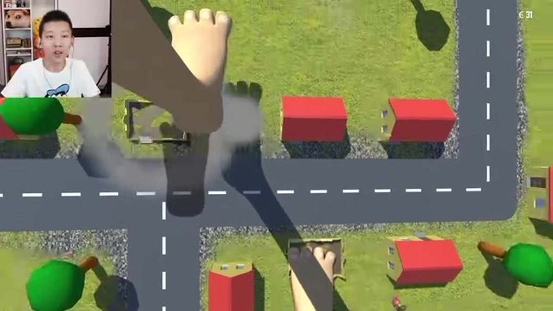 巨人模拟器,我的大脚还要穿袜子和拖鞋!践踏城镇?鲤鱼Ace解说