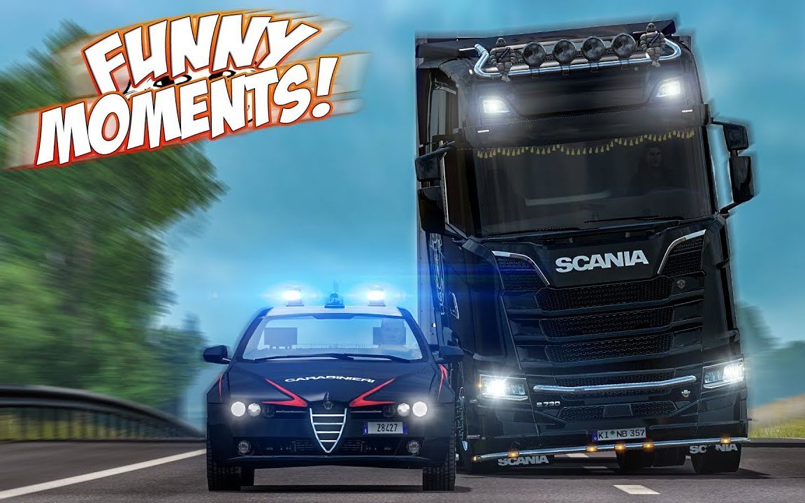 [欧洲卡车模拟2联机]逗逼脑残的车祸集锦 EP29(ETS2MP)