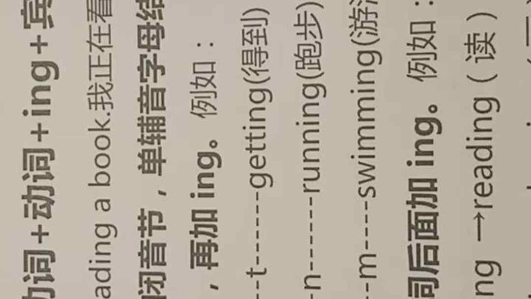 正在进行时的句型和动词ing形式的变化规则