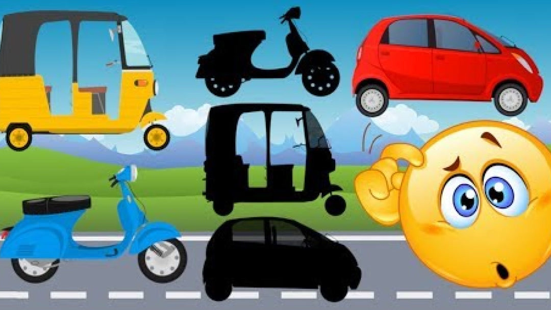 认识三轮车电动车等交通车!