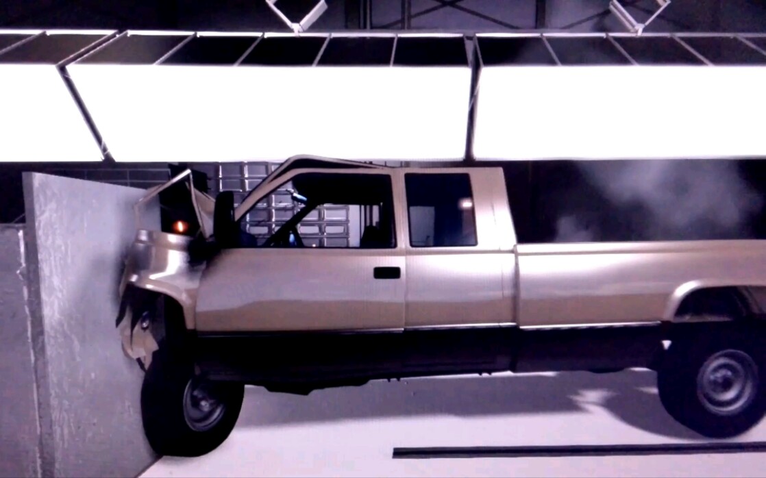 《BeamNG》1988款加夫里尔D25 BIHS正面小重叠面碰撞测试