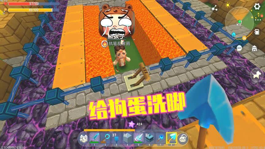 迷你世界:我和兄弟开战,我城里有陷阱他城里有怪物