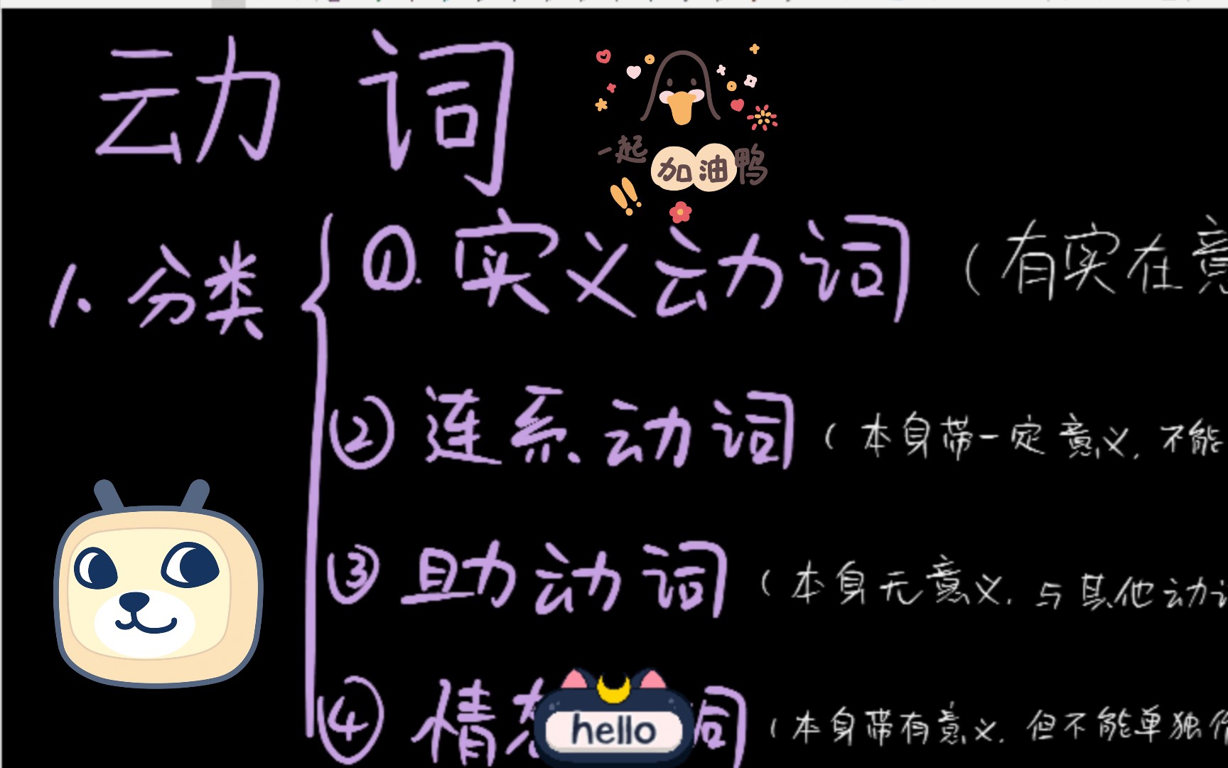 语法讲解——动词(动词的分类)